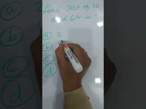 HCF of 36 and 64 #hcf #shorts #navshimathsclasses #youtubeshorts