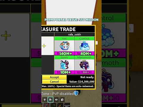 What players trade for perm portal with values #bloxfruits