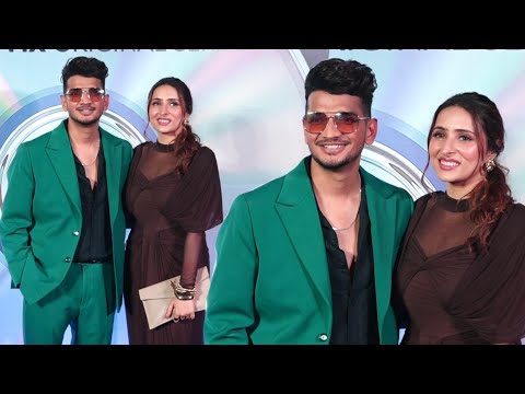 Munawar Faruqui With Wife Mehzabeen Coatwala Arrive At 'First Copy' Screening