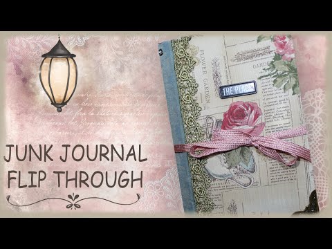 💖Shabby Chic JUNK JOURNAL Flip Through "DELICATE"🌸(SOLD)