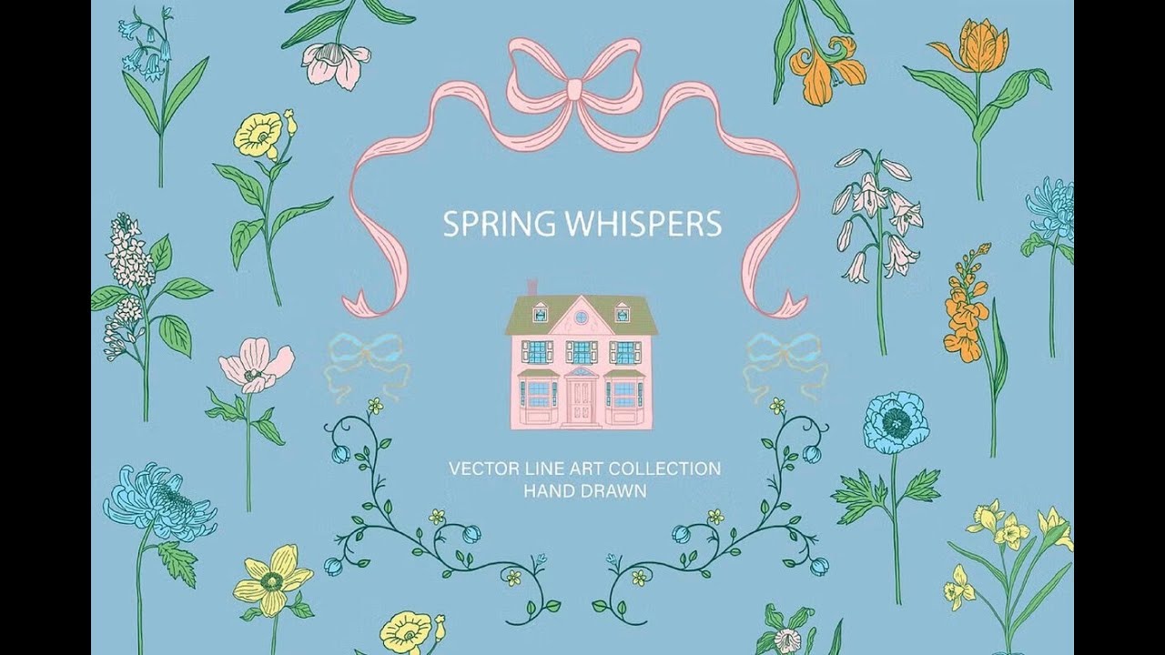 Spring Whispers Vector Clipart Graphic Download