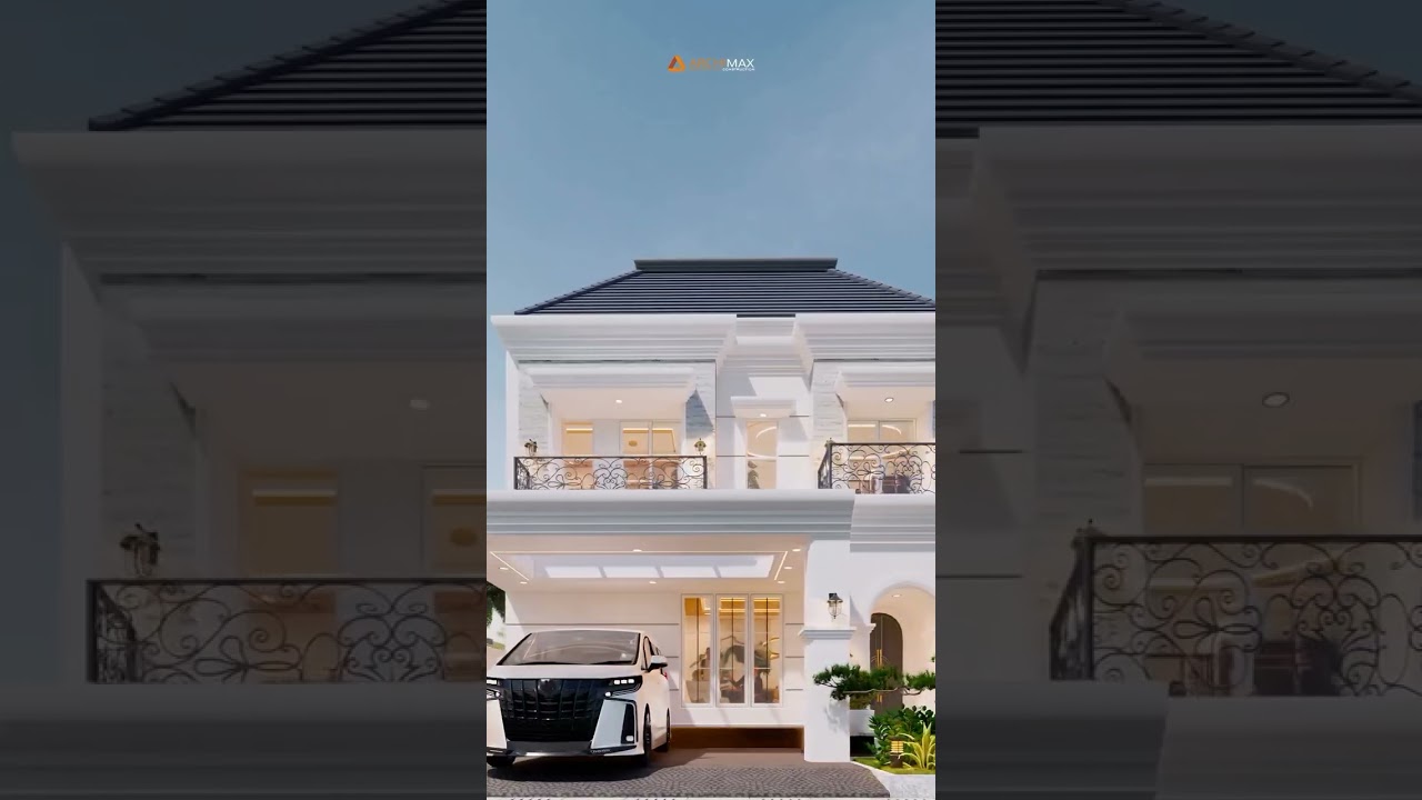 RUMAH KLASIK ini memadukan aksen lengkung yang elegan dengan ornamen modern #rumahklasik #arsitek
