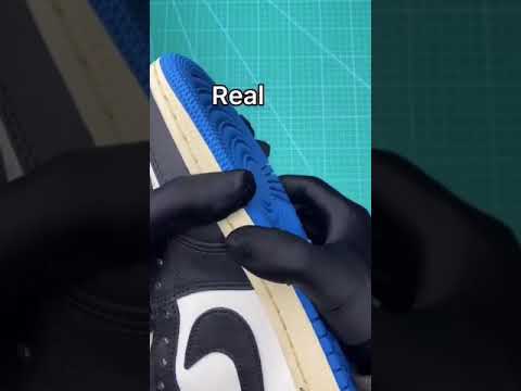 Fake vs real Jordan 1 Low Fragment x Travis Scott