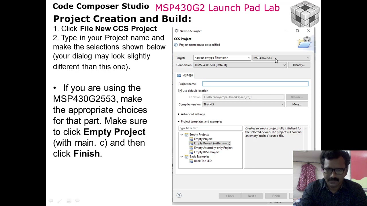 MSP430 microcontroller Lab Demo (CCS)