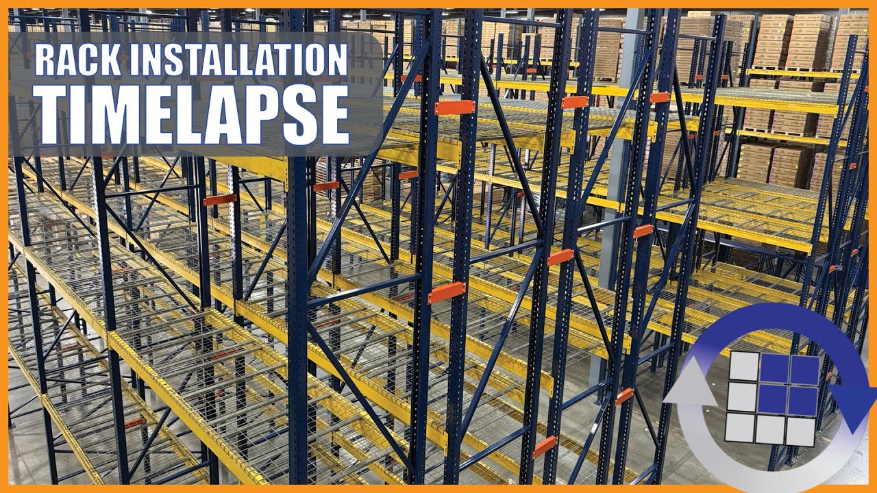 Double Deep Selective Pallet Racking Installation - Timelapse | LOGIC MH