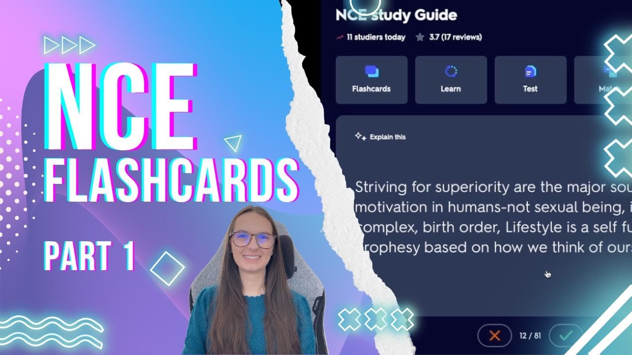 Study Vlog: Quizlet Flashcards of NCE Content Episode 1