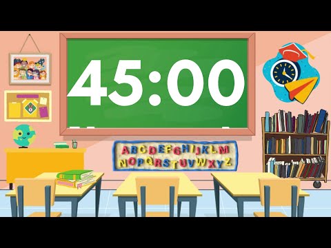 45 Minute Classroom Timer with Relaxing Music