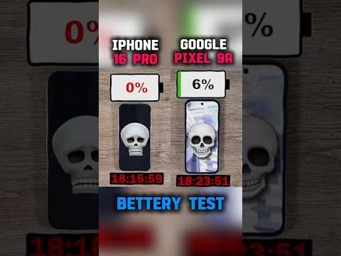 IPHONE 16 PRO VS GOOGLE PIXEL 9A BATTERY TEST !!