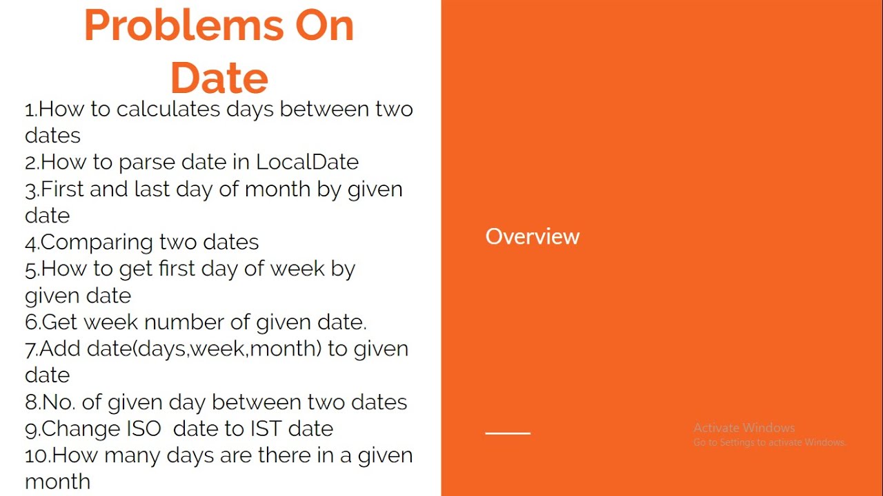 10 Common Date Problems in Java Date Time API || Java 1.8 || 2019