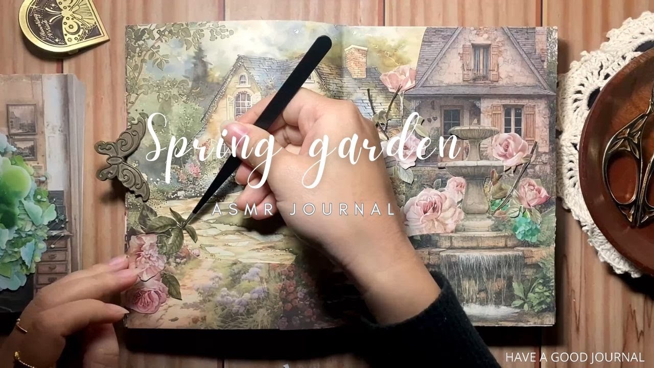 ASMR Journal | Spring garden | Have a good journal
