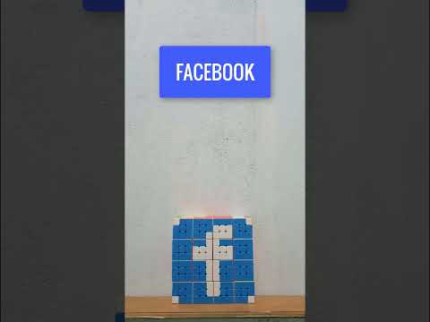 Making FACEBOOK & YOUTUBE logo by RUBIK #rubik #cube #cubing #shorts #short #facebook #youtube