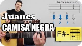 como tocar la camisa negra de Juanes en guitarra acústica tutorial ...