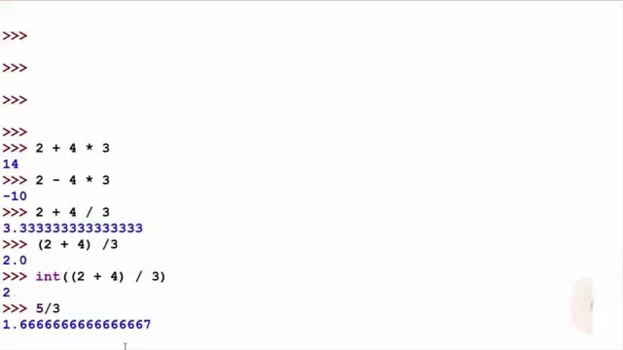 Python  Exercise 1.1 - Arithmetic