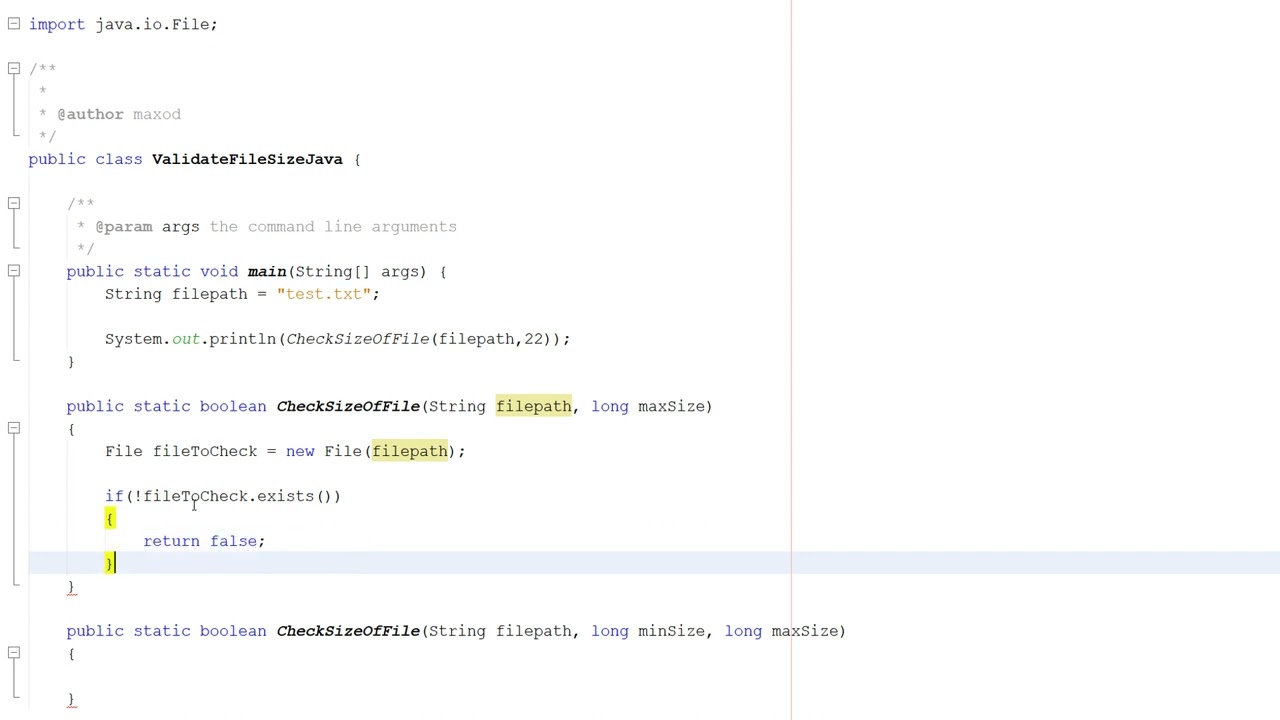 How to Validate the Size/Length Of a File Using Java