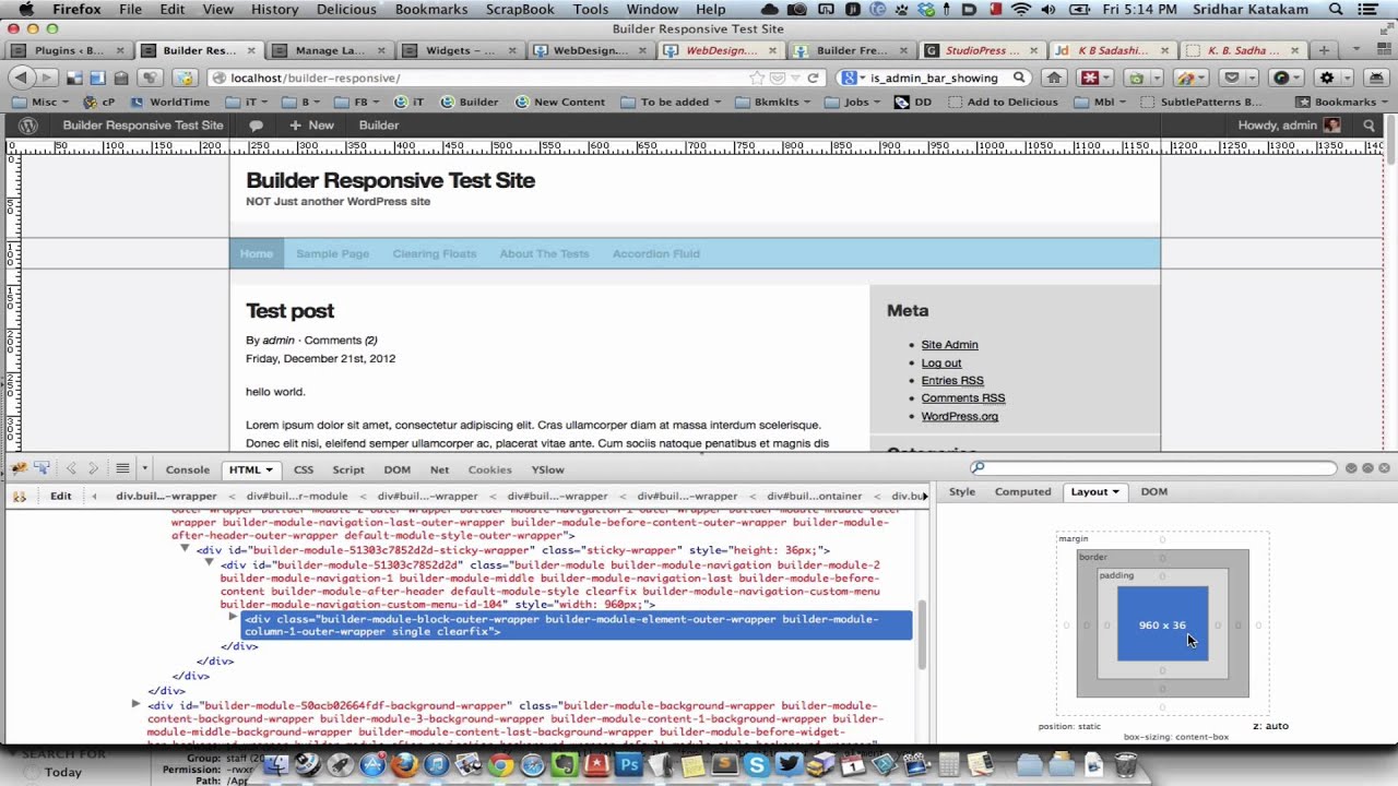 Using Sticky jQuery plugin in iThemes Builder