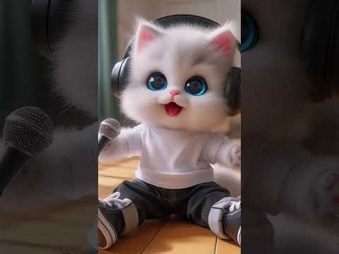 Little Cat loved headphones 😻 #ai#cat#cute#shorts#youtube#youtubeshorts#viralvideo#love#trending