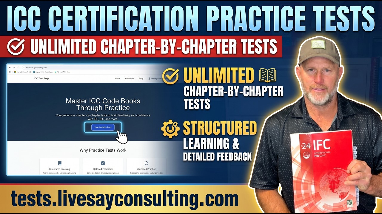 ICC Exam Prep 2024 – Chapter-by-Chapter Practice Tests for Building Codes || Updated W/ IFC & IPC