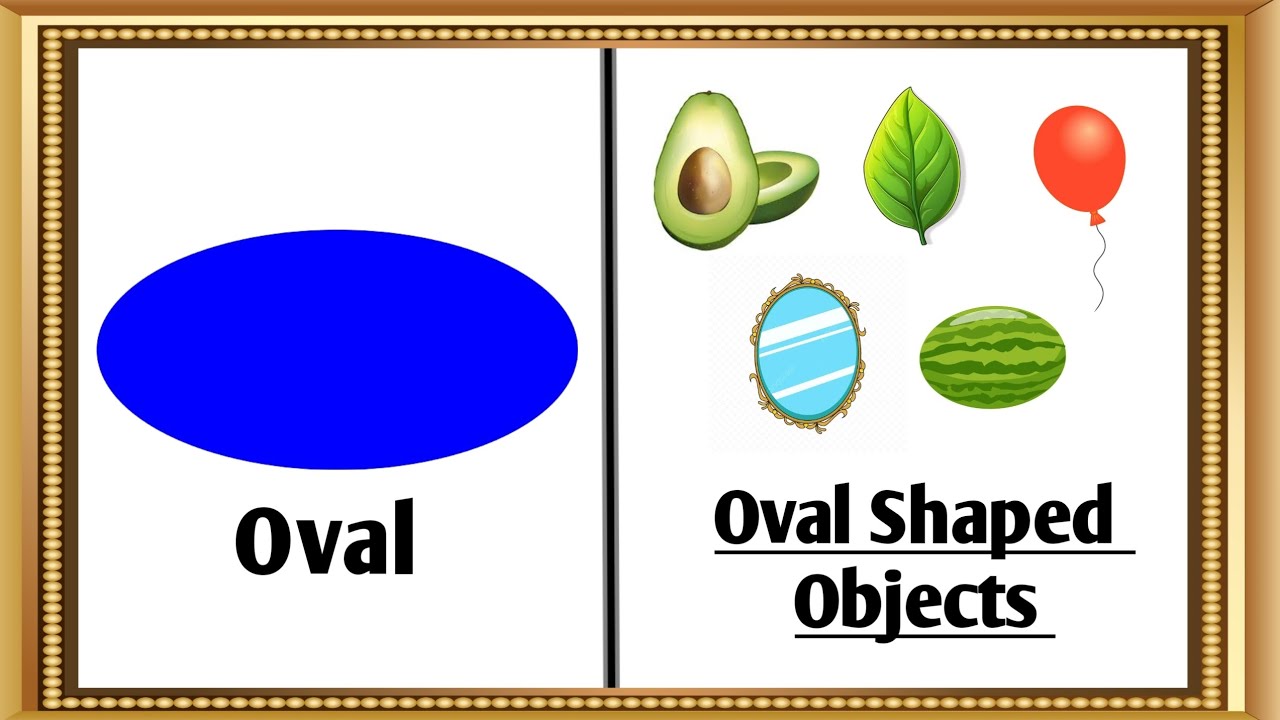 Oval shape | Oval Shaped Objects Name | Flat Shapes | Geometric Shapes