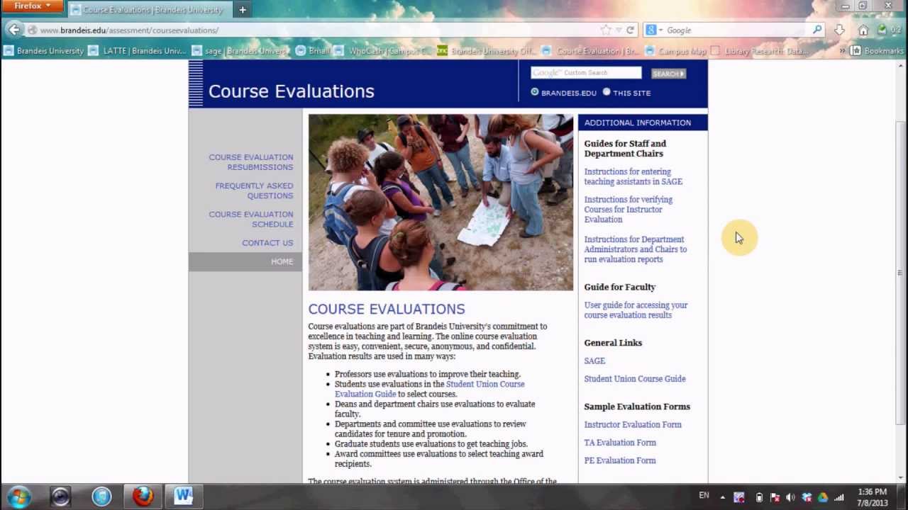 Online Academic Tools: Course Evaluation Guide
