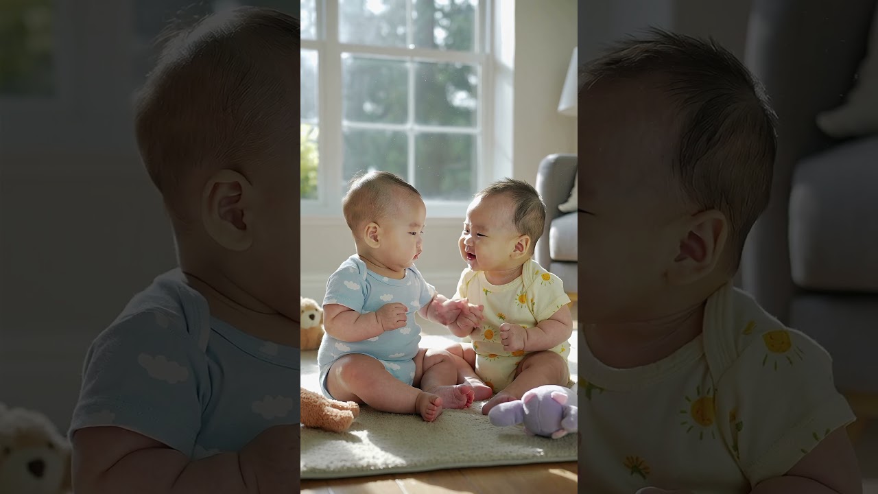 Two Babies “Talking” to Each Other 😂👶 | Cutest Baby Conversation Ever! #Shorts