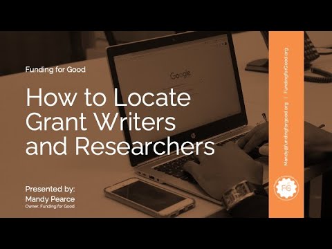 How to Locate Grant Writers and Researchers