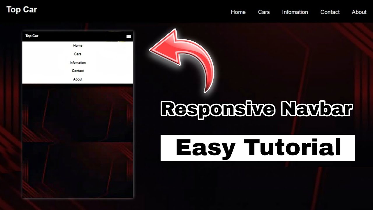 Responsive Navigation Menu Bar Using HTML, CSS and Javascript