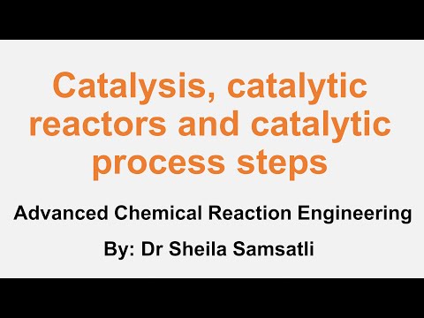Advanced Chemical Reaction Engineering Lectures. Topic 1: Catalysis, Catalytic Reactors & Mechanisms