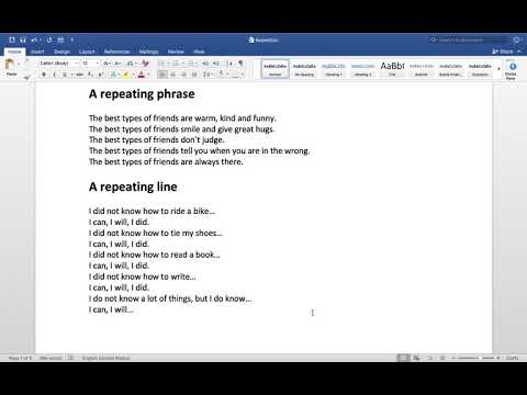 Repetition in Poetry