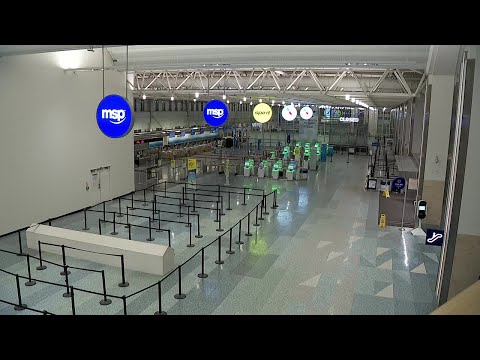 MSP Airport empty during Minnesota snowstorm