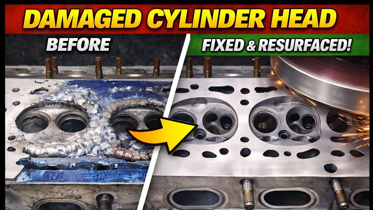 Can This Volkswagen Cylinder Head Be Saved? Welding & Resurfacing Process