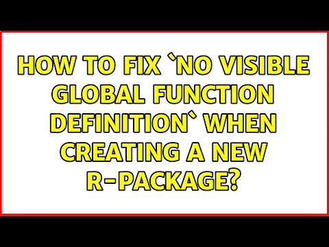 How to fix `no visible global function definition` when creating a new R-package?