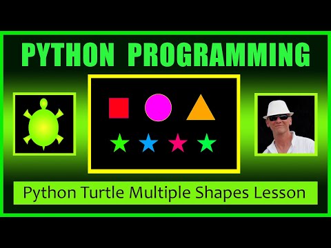 Python Turtle Graphics Drawing Multiple Shapes - Python Beginners Tutorial Learn Python Fast