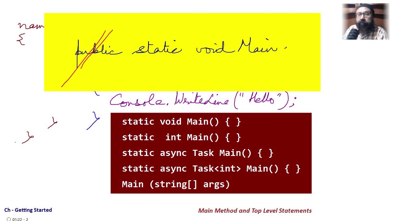 Main Method and Top Level Statements | C# Getting Started