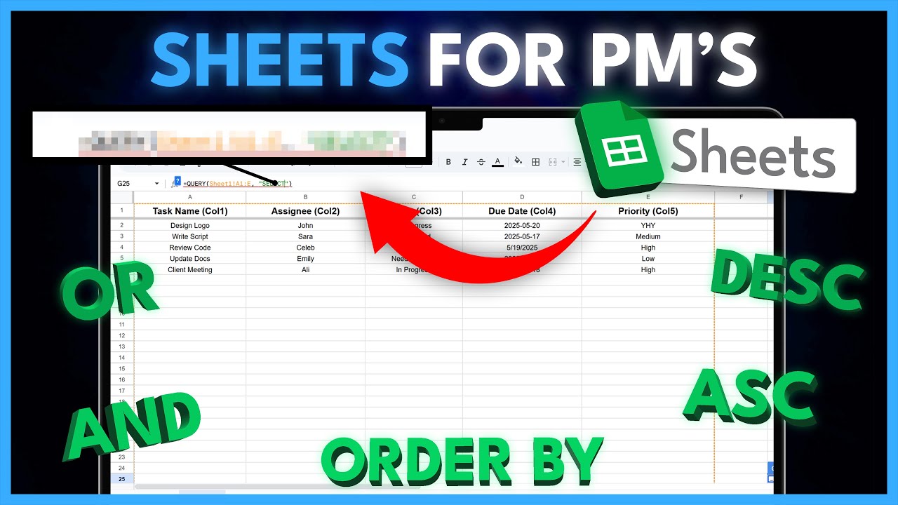 Google Sheets Hidden Weapon For Project Management