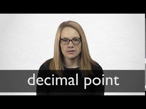 How to pronounce DECIMAL POINT in British English