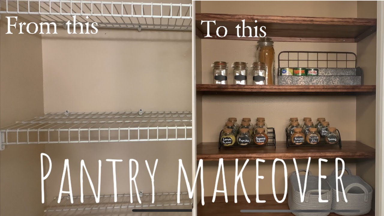 EXTREME PANTRY MAKEOVER | PANTRY MAKEOVER ON A BUDGET | SMALL PANTRY RENOVATION