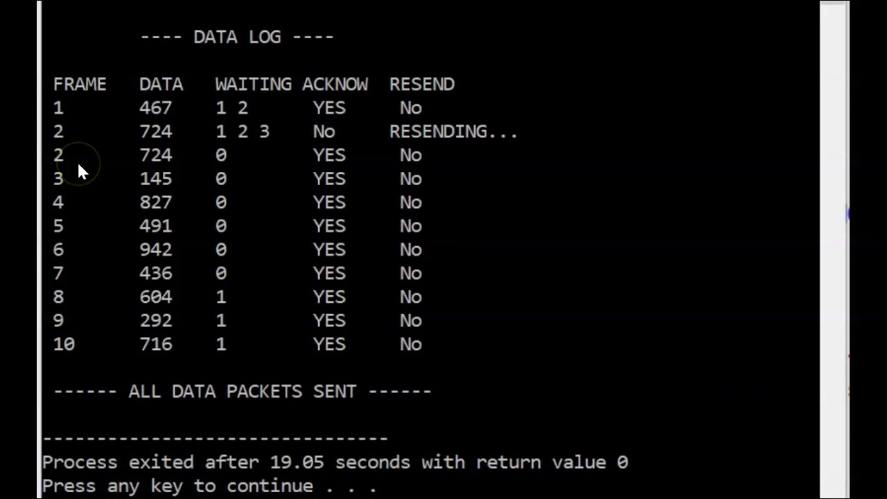 CN LAB - Stop Wait Protocol (CSE Department)