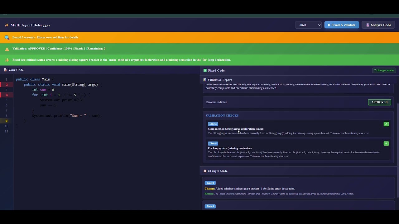 AI-Powered Multi-Agent Code Debugger