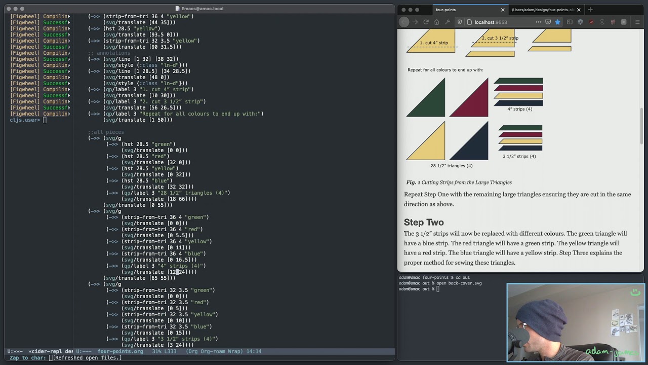 Clojure Design Work 2D/3D - Clojure dev. VOD 116