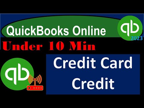 Credit Card Credit - QuickBooks Online 2023