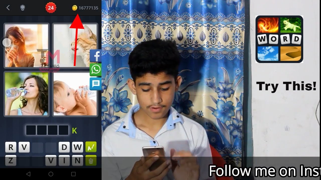 Best Challenging Quiz Game for Android | 4 pics 1 Word Moded apk