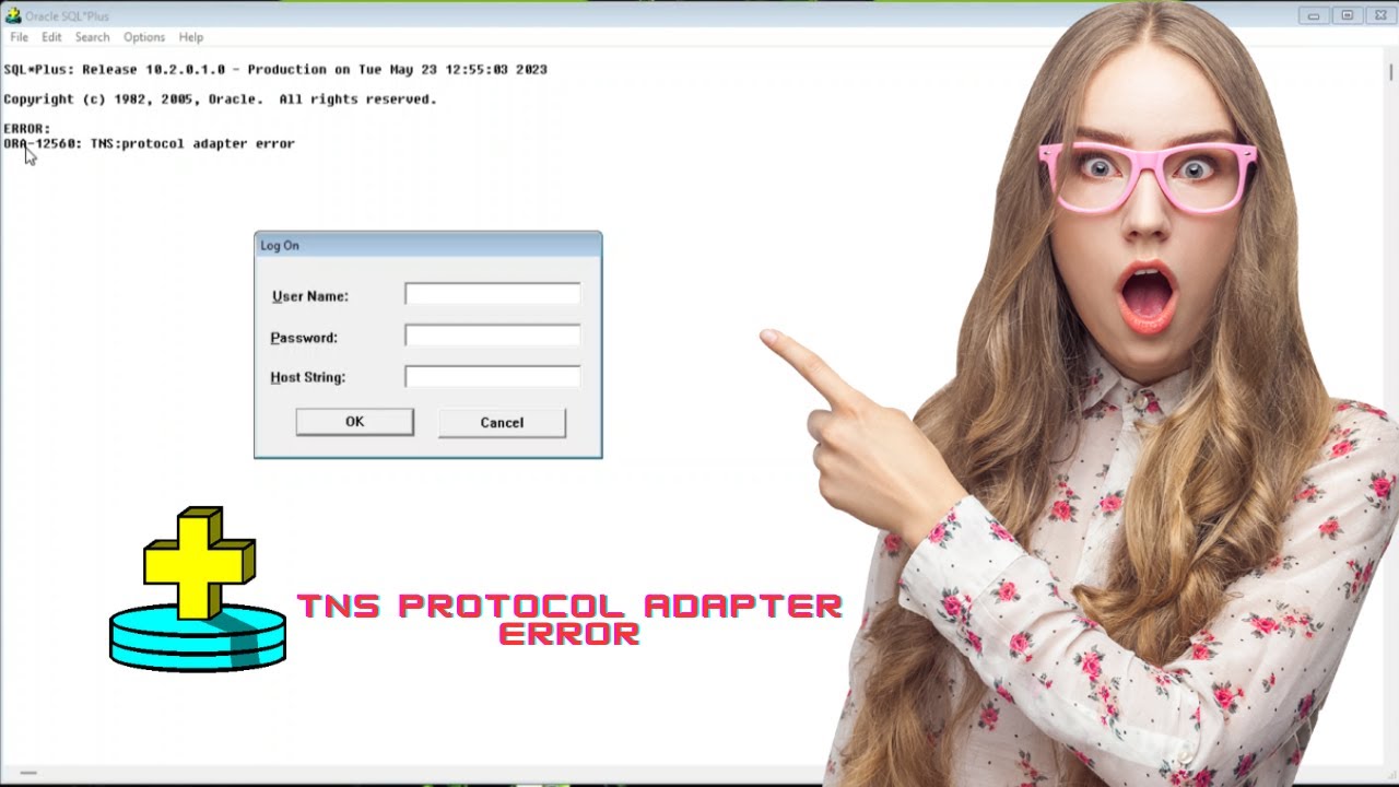 TNS protocol error | sql plus