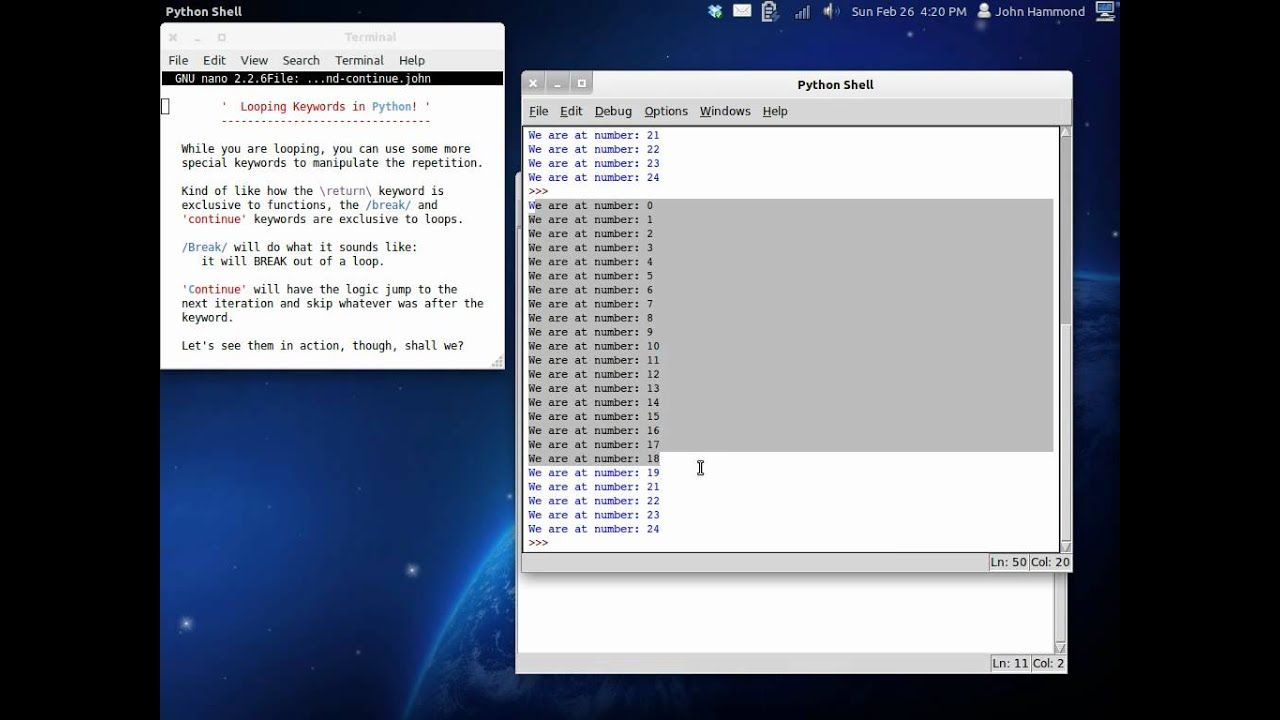Python 21 Break and Continue
