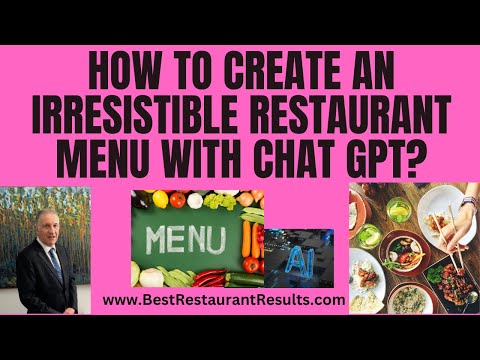 How to Create an Irresistible Restaurant Menu - With Chat GPT