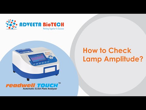 Readwell TOUCH- How to Check Lamp Amplitude in ELISA Reader ?