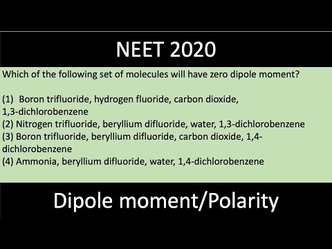 Which of the following set of molecules will have zero dipole moment? | NEET 2020 | Physical Chem