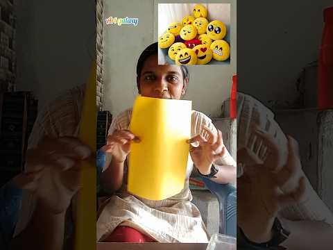emoji doll with paper 😍✨🥳🎉#craft #tamil #emoji #papercraft #trending #vlog #art