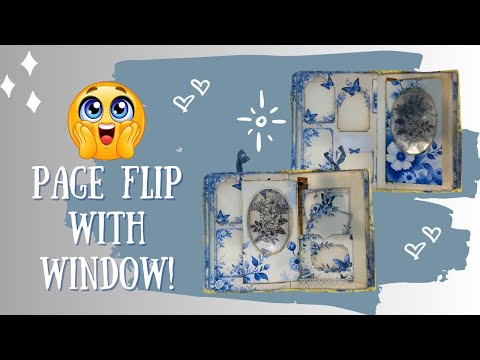 Oval Window Page Flip Tutorial | Double-Sided Vellum Stickers + Hidden Ephemera Pocket