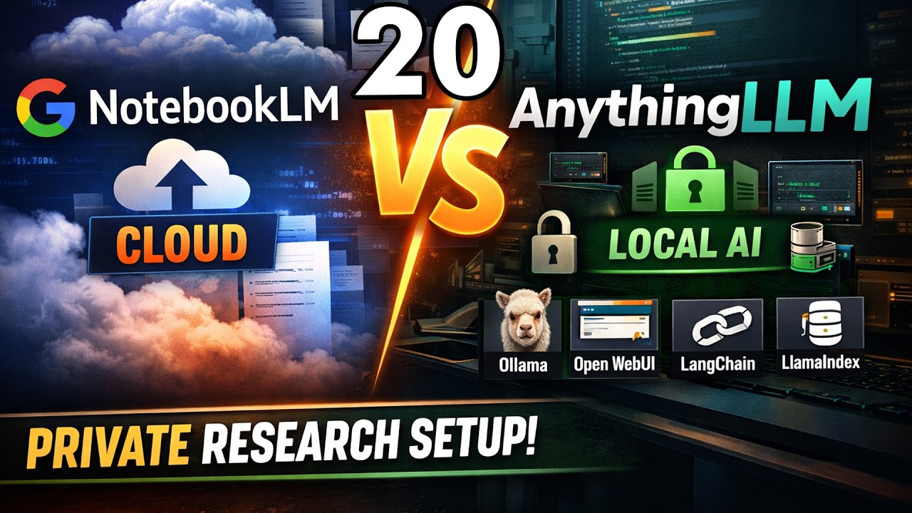 20 Local RAG Explained: AnythingLLM, Ollama, Open WebUI vs NotebookLM