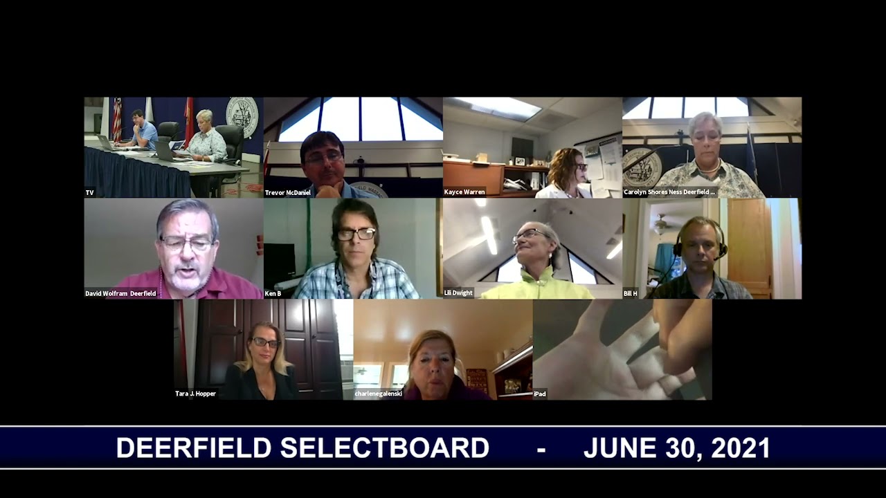 Deerfield Selectboard - June 30, 2021